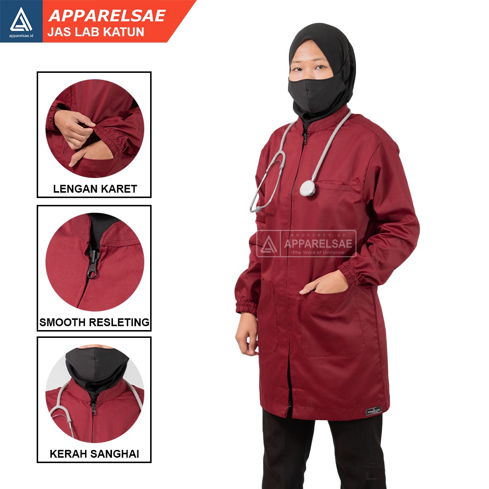 Jual JAS LAB /JAS LABORATORIUM KATUN LEMBUT & TEBAL BAJU DOKTER LENGAN ...
