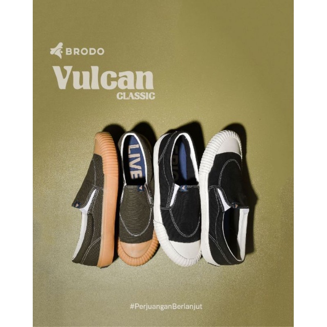 Jual Brodo Vulcan Classic Slip On | Shopee Indonesia