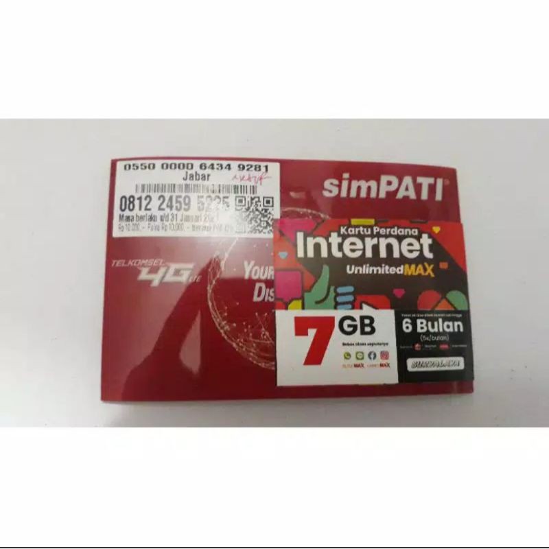 Jual KARTU TSEL 7 GEBE UNL MAX | Shopee Indonesia