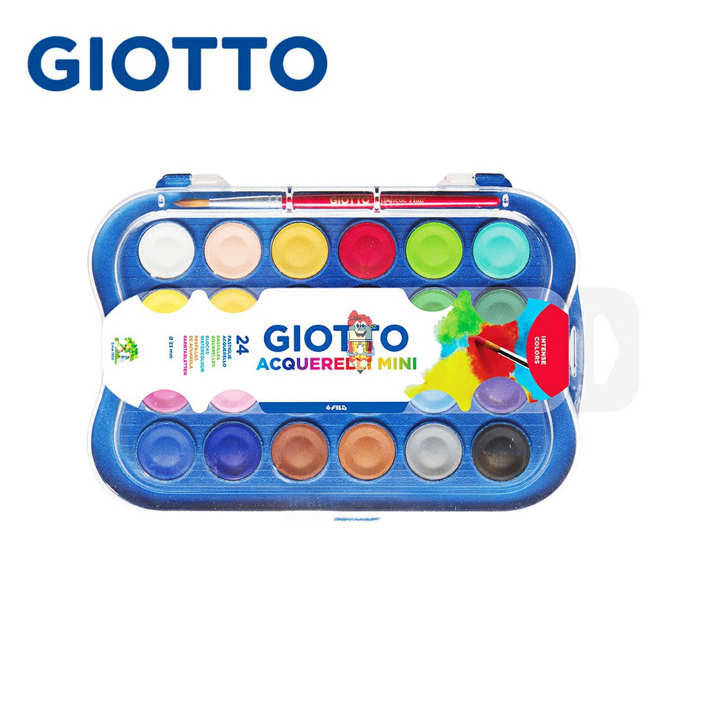 Jual Giotto mini water color block 24 color 23mm | Shopee Indonesia