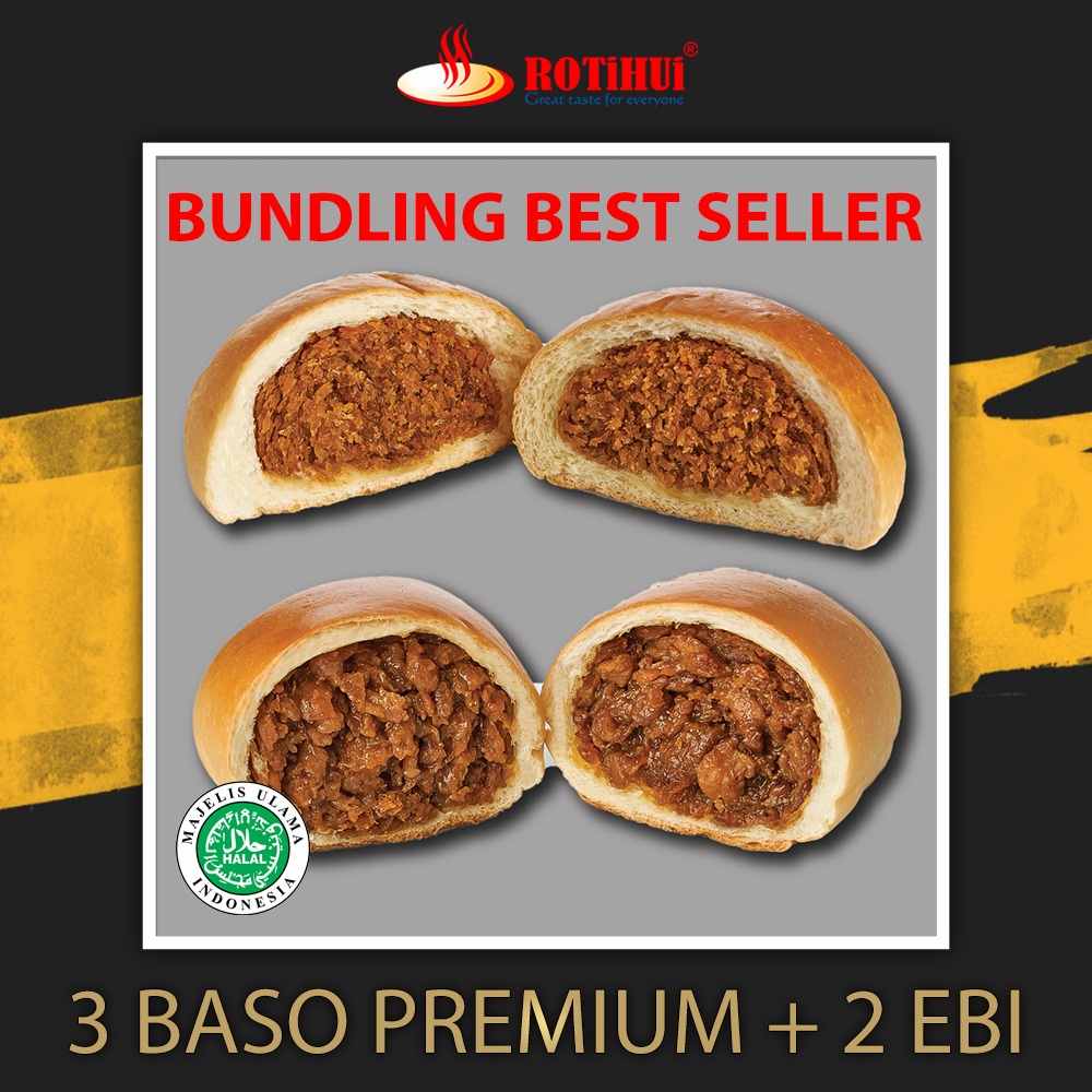 Jual BUNDLING BEST SELLER 3 ROTI BASO AYAM PREMIUM DAN 2 ROTI EBI KHAS ...