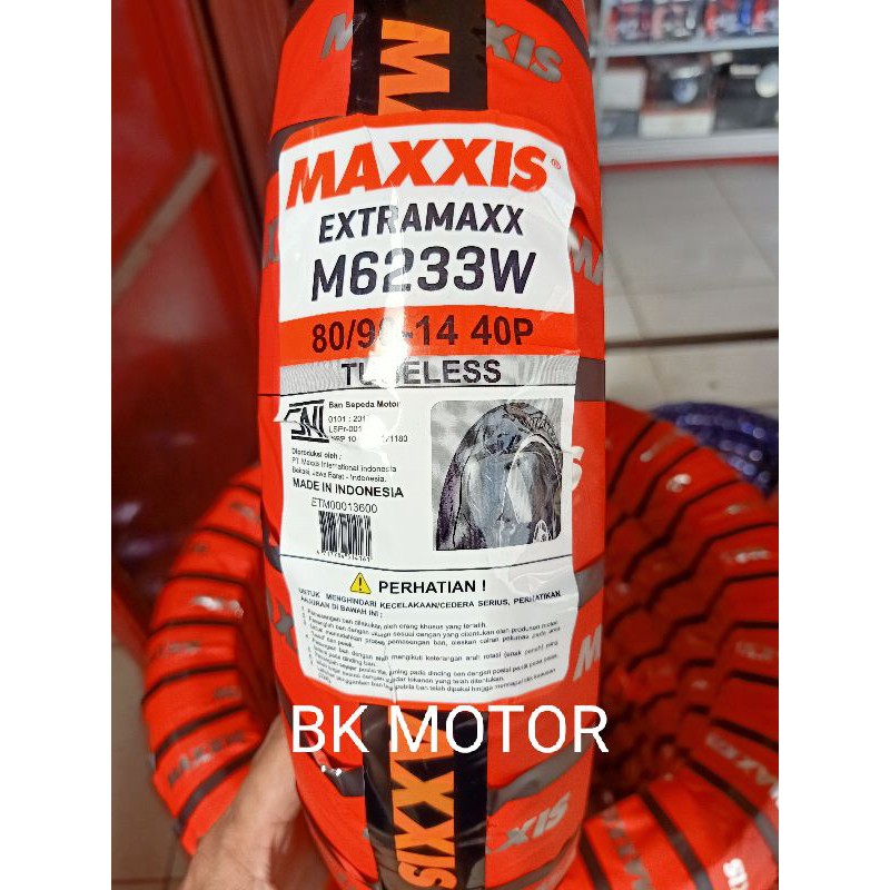 Jual BAN TUBELESS MOTOR MATIC UKURAN 80 90 14 MAXXIS EXTRAMAXX | Shopee ...