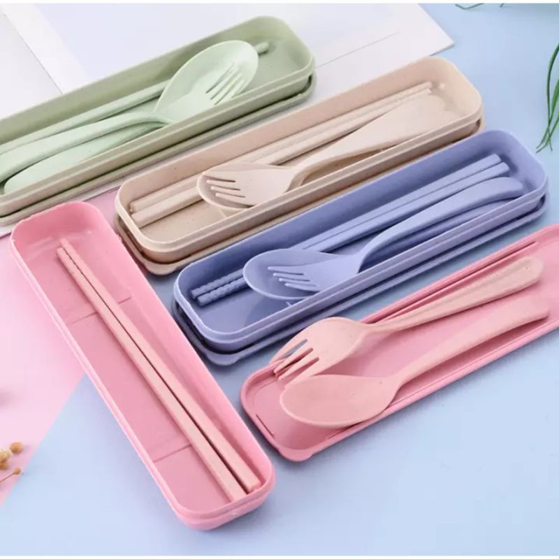 Jual SENDOK MAKAN SET / SENDOK GARPU SUMPIT 3 IN 1 / SATU SET SENDOK ...