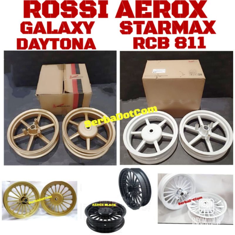 Jual VELG ROSSI AEROX 155 OLD NEW GALAXY STARMAX Model 811 ORIGINAL ...