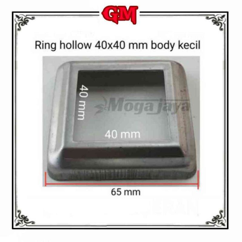 Jual Ring Tapak Plendes Plendes pipa Hollow 40x40 Body Kecil aksesoris ...