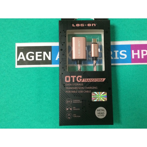 Jual Serial Kabel Data OTG Log-On Micro USB V8 2.0 | Shopee Indonesia
