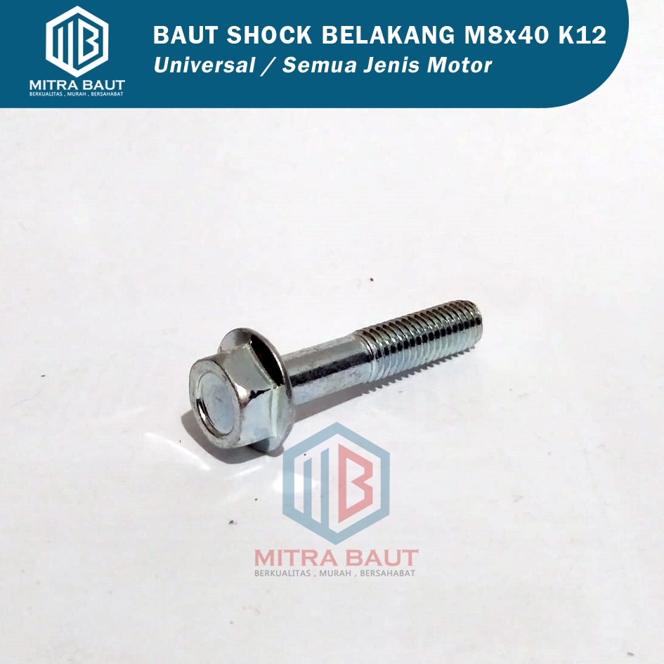 Jual Baut Shock Belakang M8x40/ Baut Shock Breaker Universal /Semua ...
