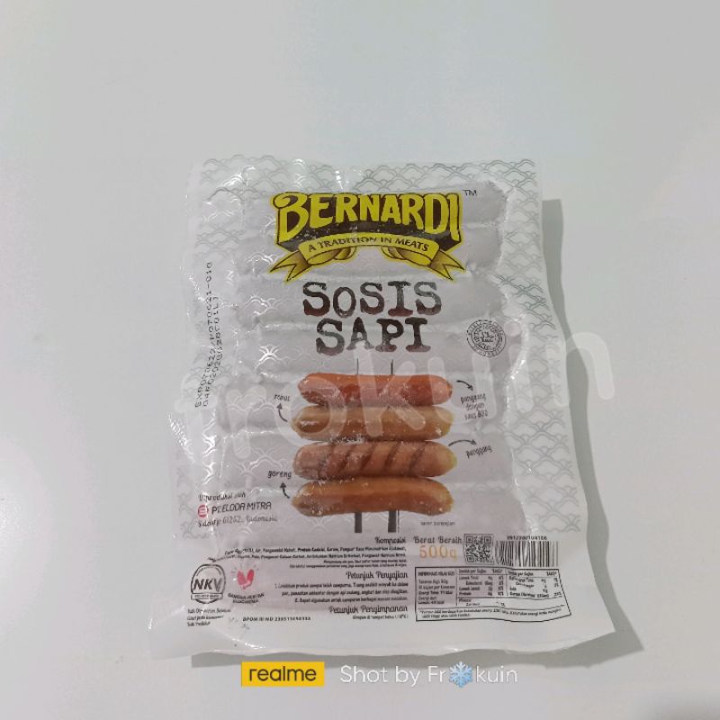 Jual Bernardi Sosis Sapi 500gr - frozen food murah | Shopee Indonesia