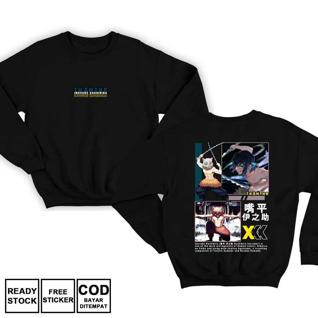 Jual SWEATER INOSUKE HASHIBIRA KIMETSU NO YAIBA DEMON SLAYER ANIME ...