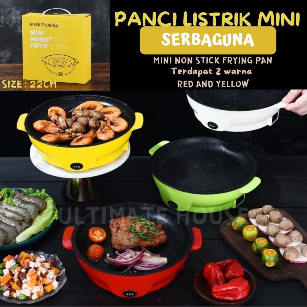 Jual Panci listrik Mini Nonstick Frying Pan Panci Penggorengan ...