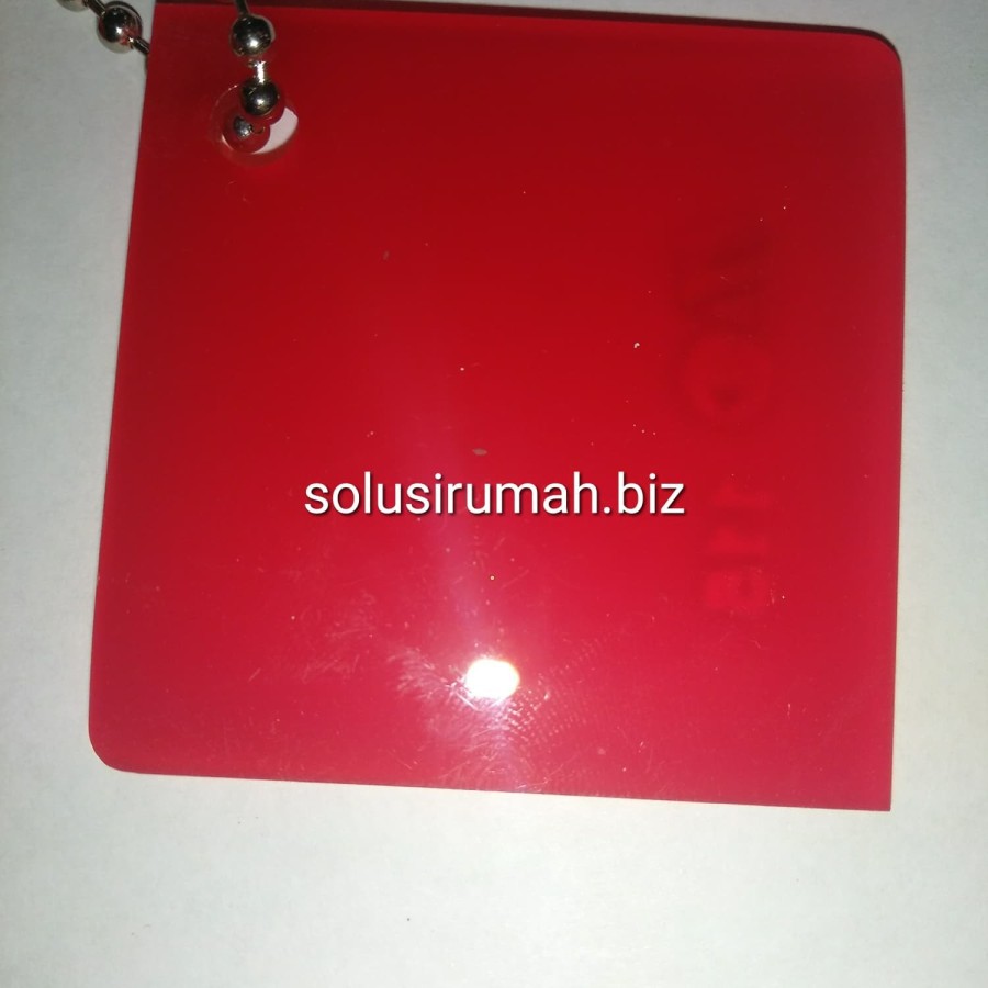 Jual Acrylic Akrilik Sheet Custom mika Lembaran 3mm merah /100cm tembus ...