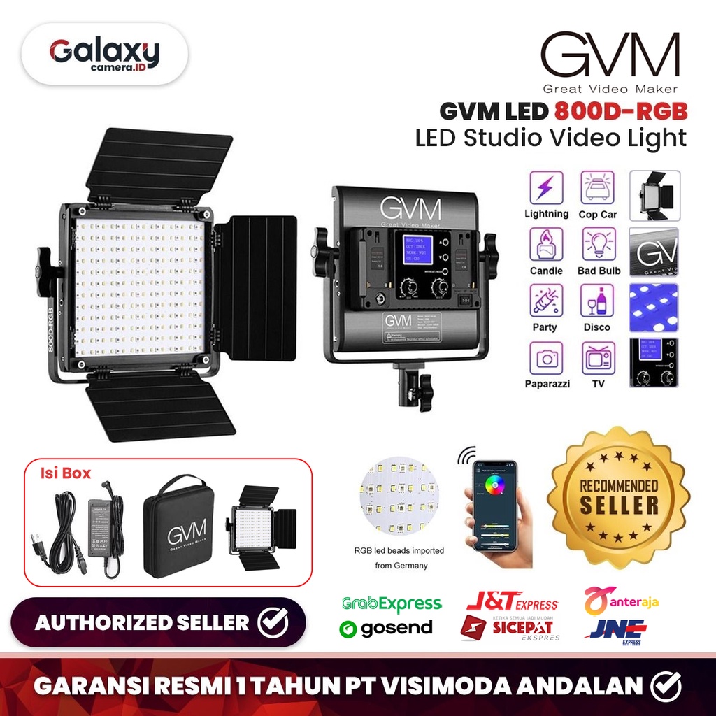 Jual GVM LED 800D-RGB Video Light | Shopee Indonesia