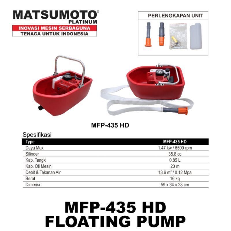 Jual Pompa Apung / Floating Pump Merk Matsumoto 4 Tak | Mesin Pompa ...
