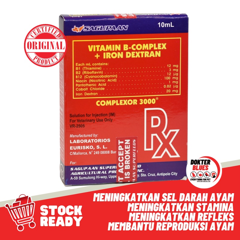 Jual Doping Ayam COMPLEXOR 3000 Obat Vitamin Multivitamin Ayam Pisau ...