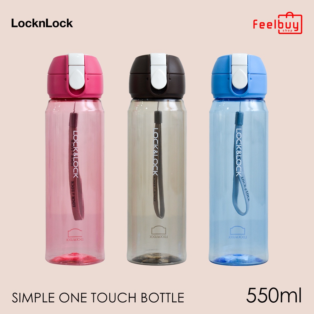 Jual LocknLock Simple One Touch Bottle 550ML HLC968 | Shopee Indonesia