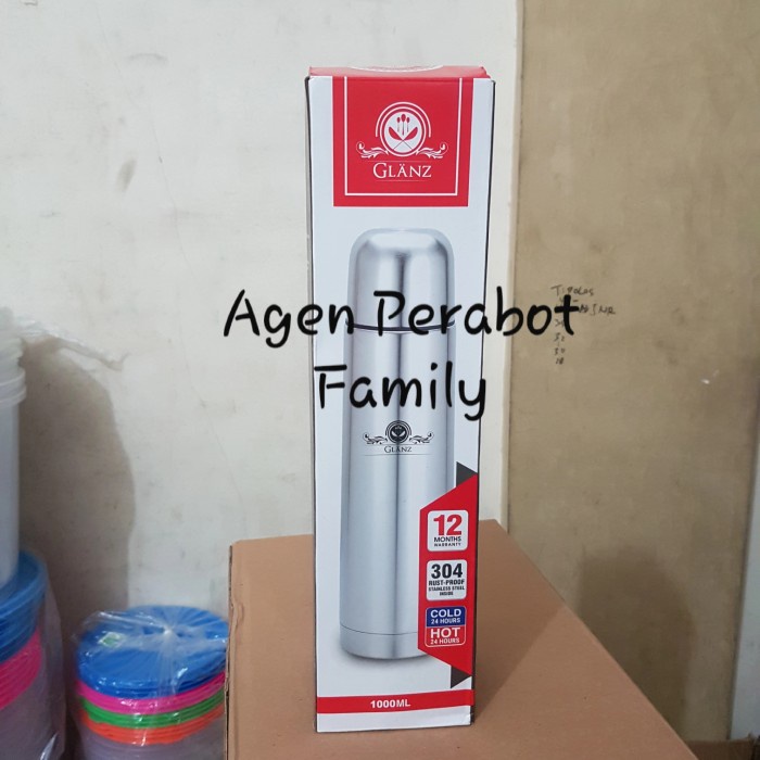 Jual VACUUM BOTTLE (TERMOS AIR PANAS) STAINLESS STEEL 1 LITER DINEMATE ...