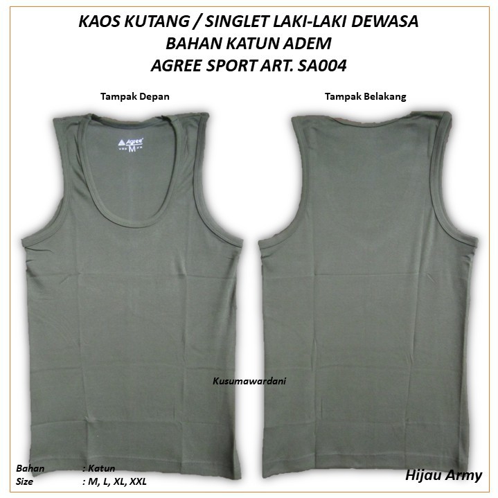 Jual Agree Sport SA004 | Singlet / Kaos Kutang Pria Dewasa Tanpa Lengan ...