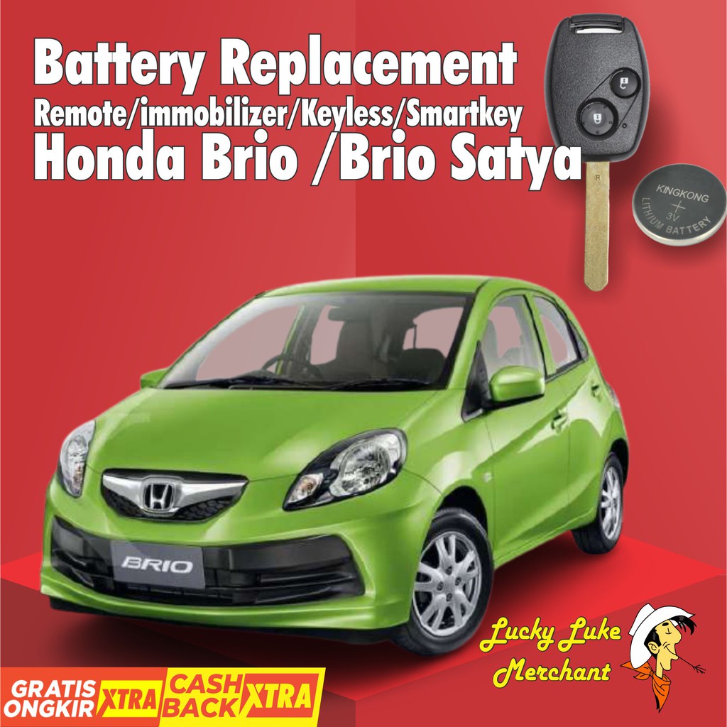 Jual baterai remote kunci mobil Honda Brio Satya key immobilizer ...