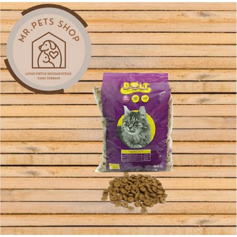 Jual BOLT CAT FOOD 1KG TUNA UNGU MAKANAN KUCING DRY FOOD | Shopee Indonesia
