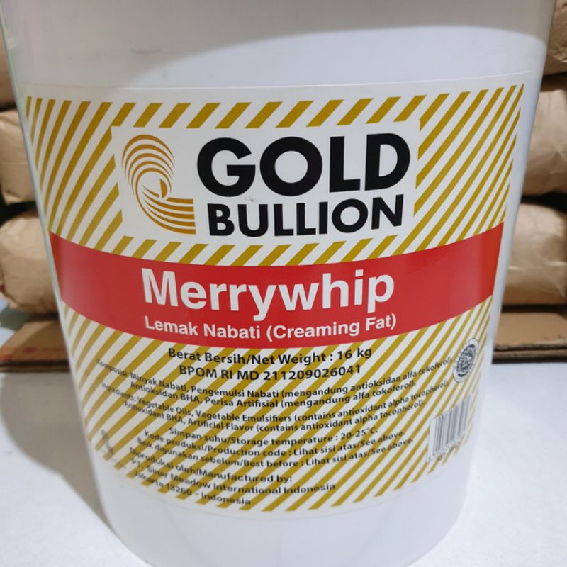 Jual Gold Bullion Merrywhip Creaming Fat (lemak nabati) / Mentega Putih ...