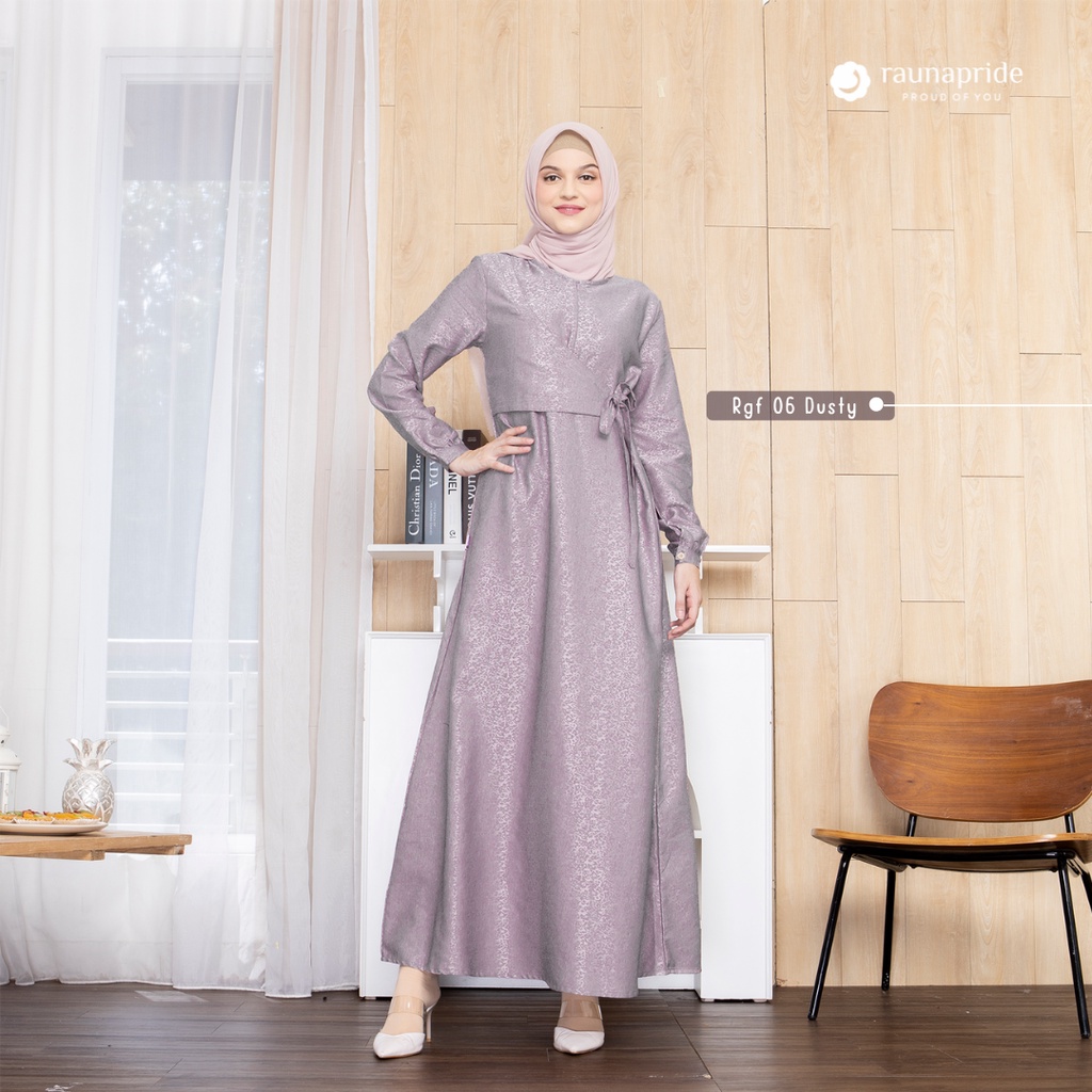 Jual Rauna - Gamis Wanita Terbaru SR 06 Dusty Lebaran Kondangan Pesta ...
