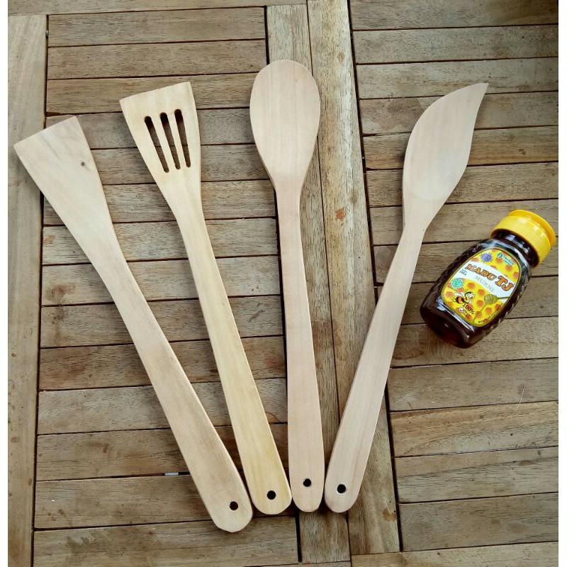 Jual sutil kayu set teflon | Shopee Indonesia