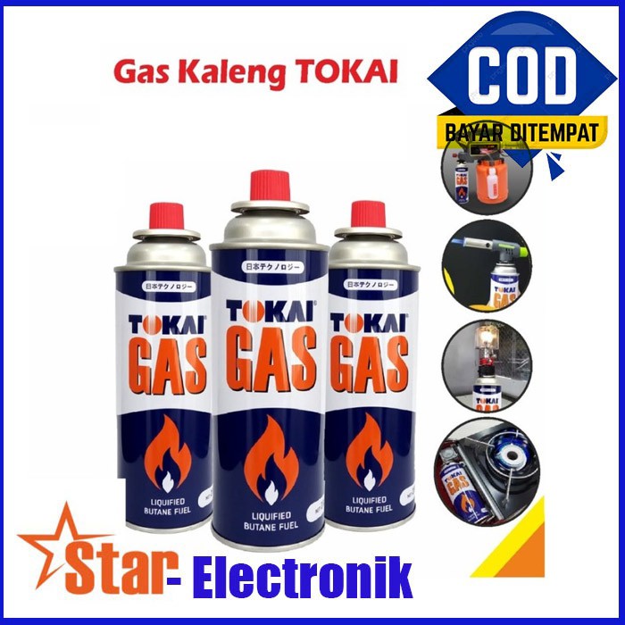 Jual 3Pcs Gas Kaleng Portable / Tabung Gas Mini Tokai 235 gram ...