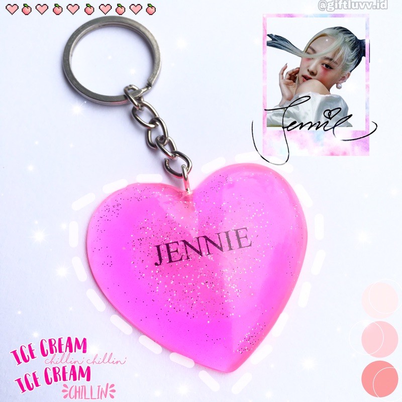 Jual heart keychain Jennie (Blackpink) | Shopee Indonesia