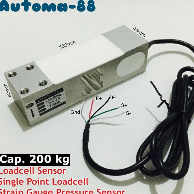 Jual Loadcell 200Kg Load Cell Sensor 200 Kg 150 X 44 X 40 Mm Panjang ...