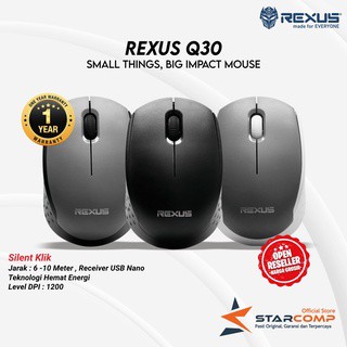 Jual REXUS Mouse Wireless Rexus Office Q30 Silent Mouse Q-30 | Shopee ...