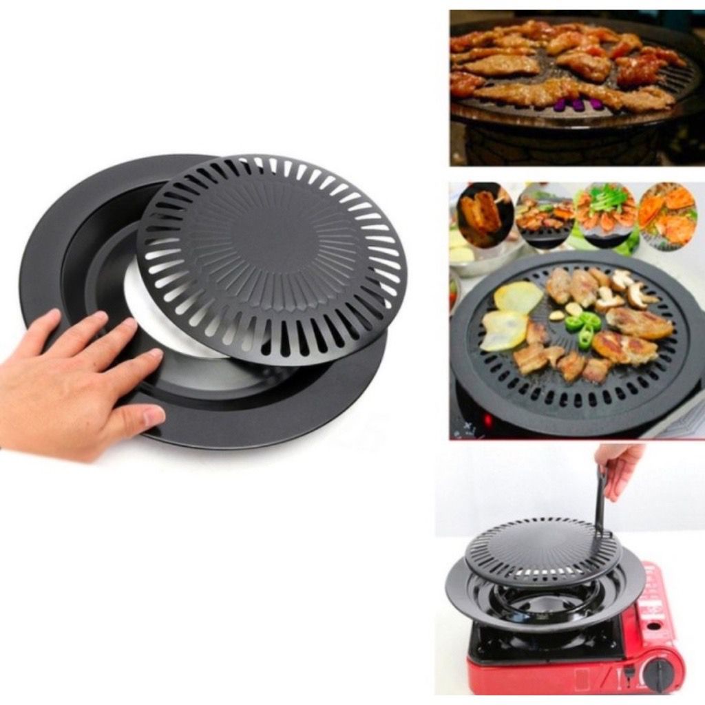 Jual Alat Pemanggang 32cm / Grill Pan Barbeque Bulat / Panggangan ...
