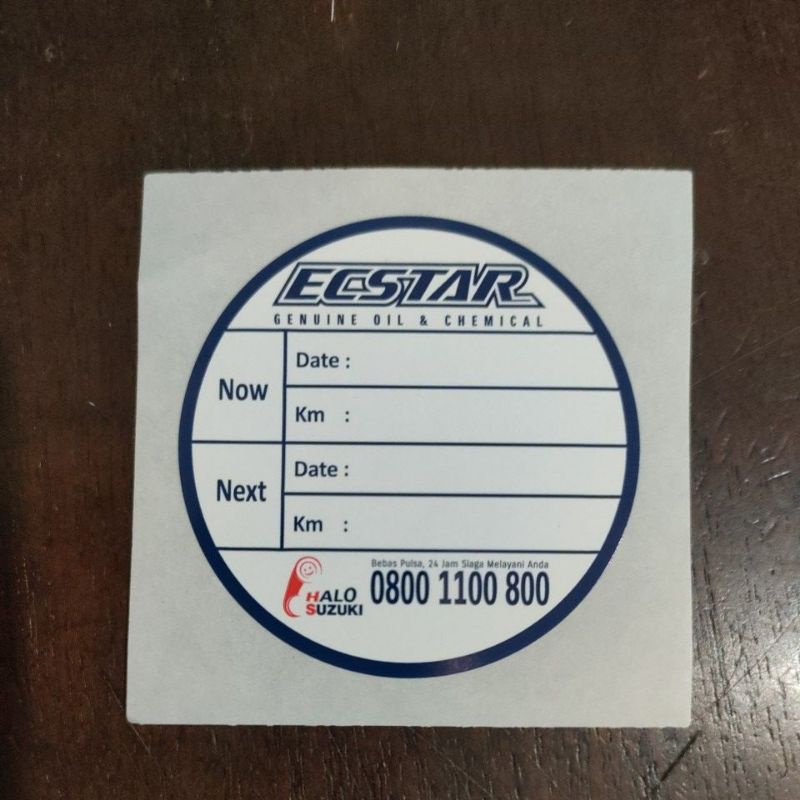Jual STIKER / LABEL TEMPEL PENANDA GANTI OLI / HARGA PER 10 PCS ...