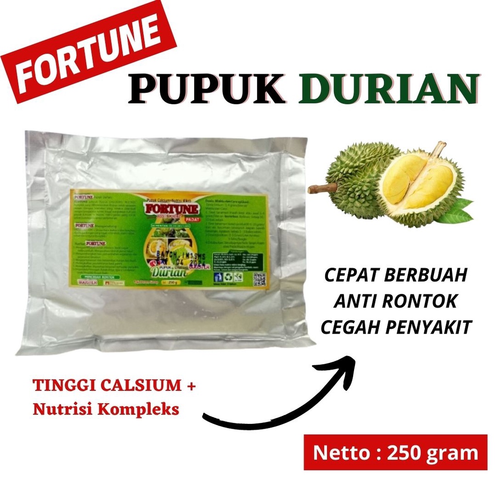 Jual Pupuk Calsium Anti Rontok Bunga dan Buah DURIAN, Pupuk Kalsium ...