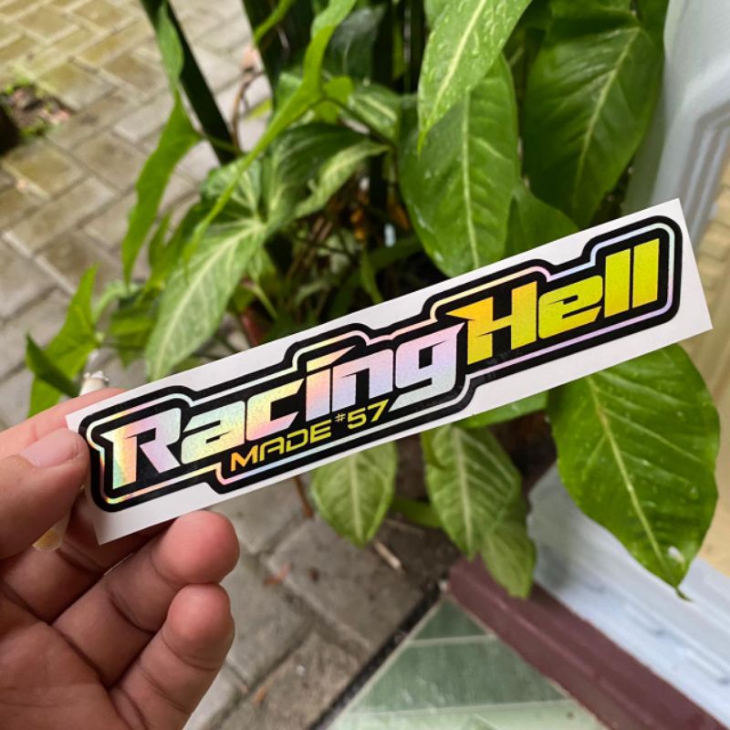 Jual Stiker Racing Hell hologram maxdecal anti air murah | Shopee Indonesia