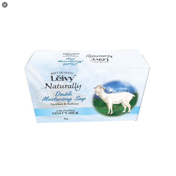 Jual LEIVY GOATS MILK DOUBLE MOIST SOAP 85GR/ SABUN MANDI/ TERMURAH ...