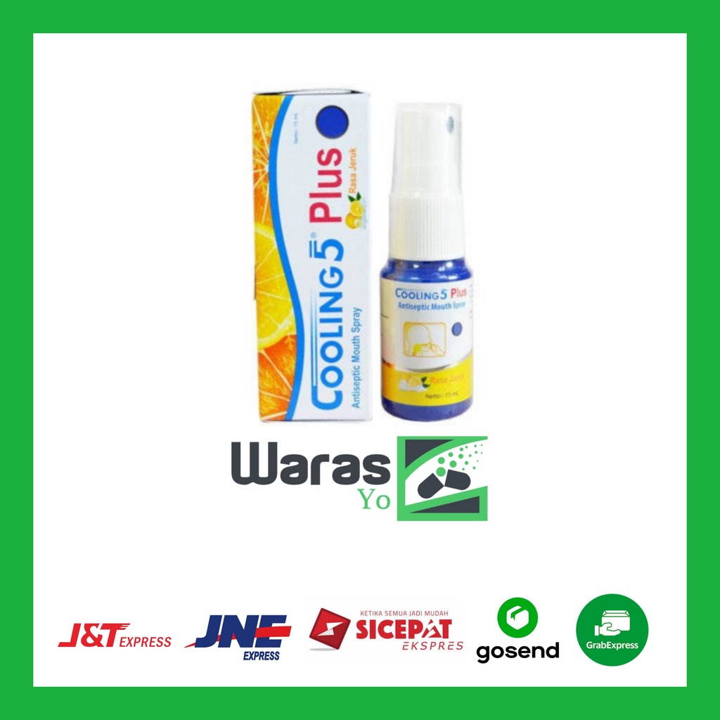 Jual [SW] COOLING 5 PLUS SPRAY ORANGE ANTISEPTIC MULUT DAN TENGGOROKAN ...