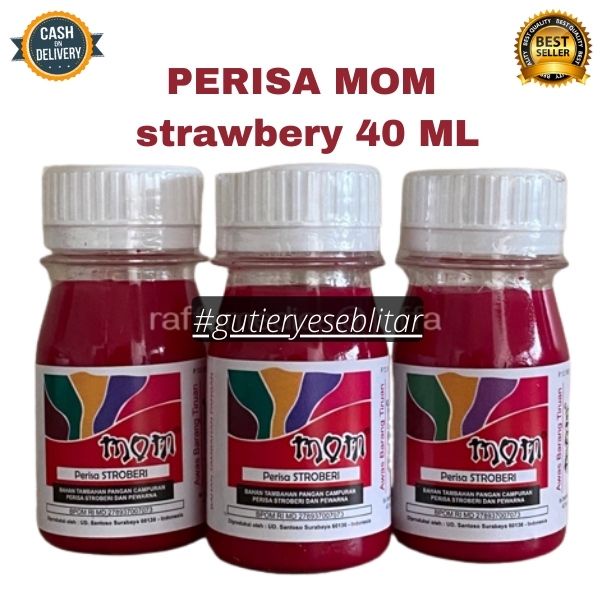 Jual Perisa MOM 40ML rasa STROBERI untuk ES /Essence MOM / Perisa sirup ...