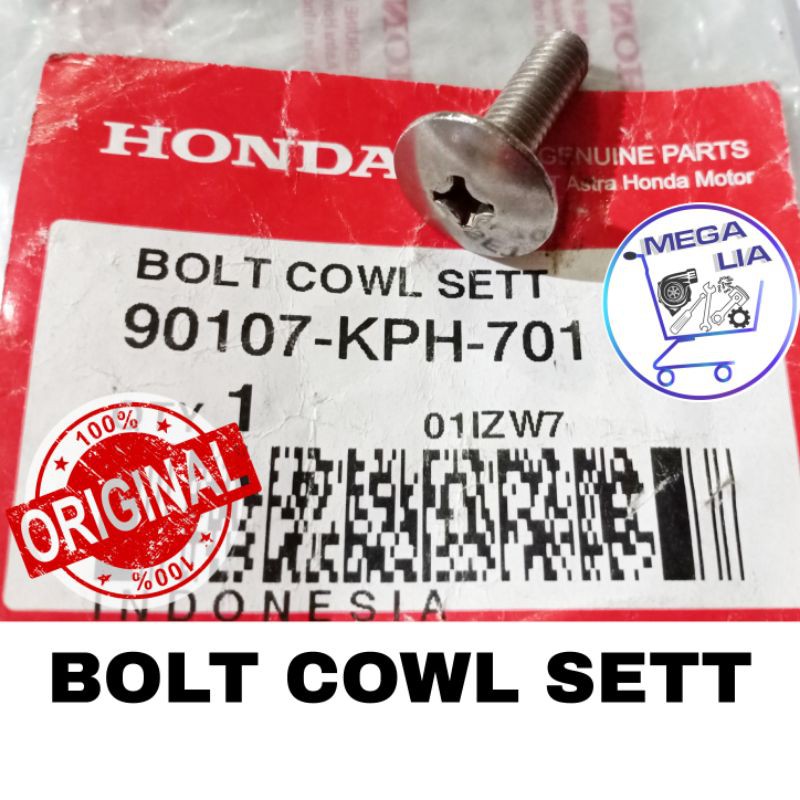 Jual Baut Bolt Cowl Sett 100% ORI HONDA 90107-KPH-701 | Shopee Indonesia