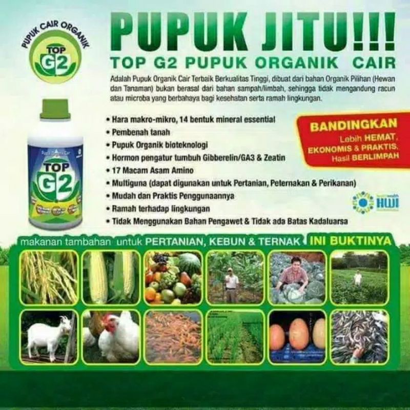 Jual PUPUK TOP G2 HWI | Shopee Indonesia