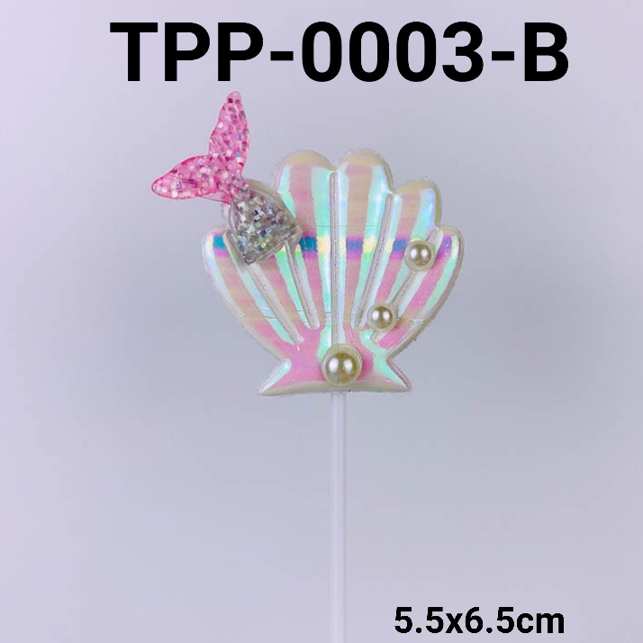 Jual GR-TPP-0003 Cake topper hiasan kue kerang ekor duyung mermaid laut yamama baking | Shopee ...