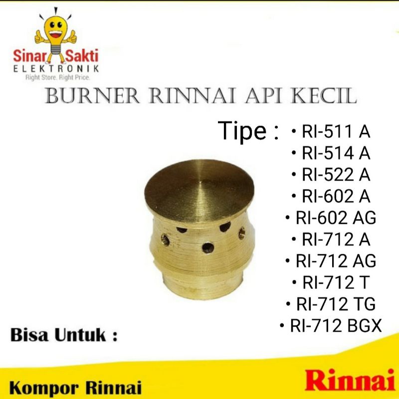Jual Burner api lilin rinnai kecil baru / kuningan api lilin kompor ...