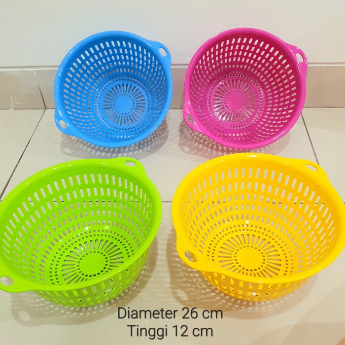 Jual K45 Keranjang Saringan Buah Wadah Baskom Cuci Tiris Sayur WARNA ...