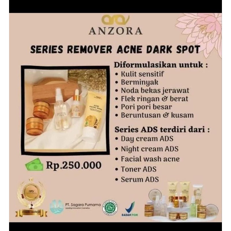 Jual skin care ANZORA series ADS (acne dark spot) | Shopee Indonesia