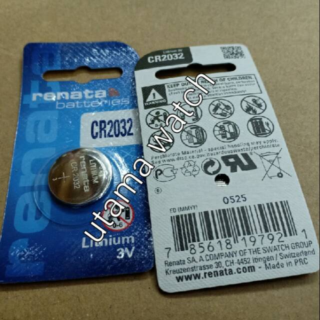 Jual Baterai renata ORIGINAL 2032 untuk jam g shock jam digital Lithium ...