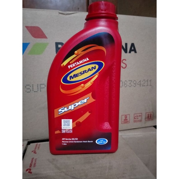 Jual OLI PERTAMINA MESRAN SUPER SAE 20w-50 1 liter | Shopee Indonesia