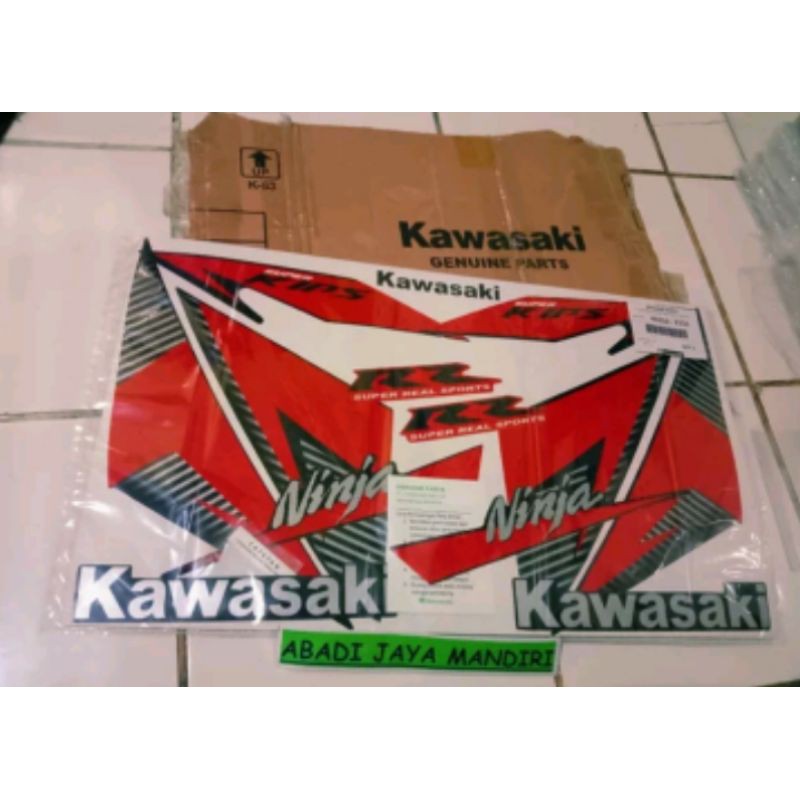 Jual Stiker Lis body Striping kawasaki Ninja RR Merah Hitam 2014 2015 ...