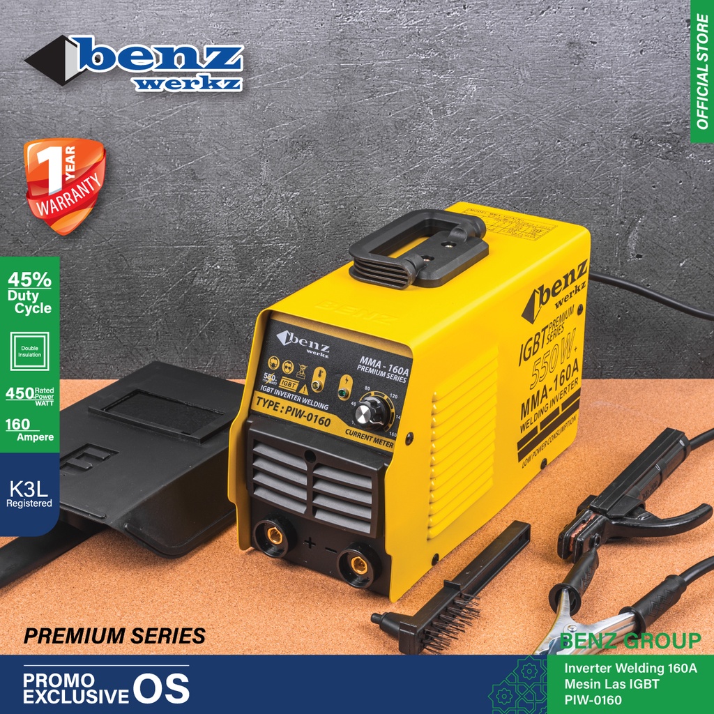 Jual Mesin Las 160A Inverter Welding Premium Series Benz Werkz | Shopee ...