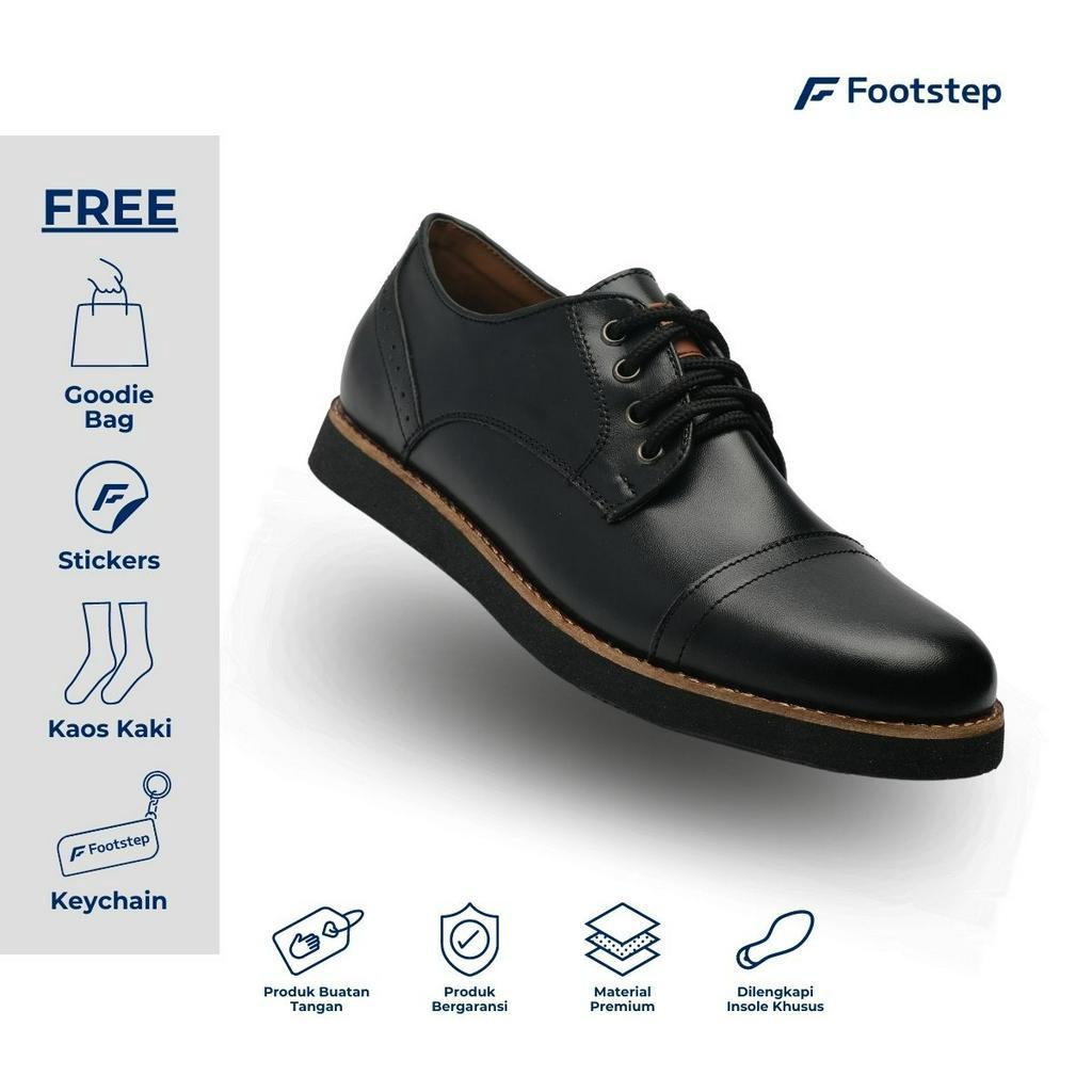 Jual Sepatu Pantofel Pria Formal Footstep Footwear - Legacy Pedro Black ...
