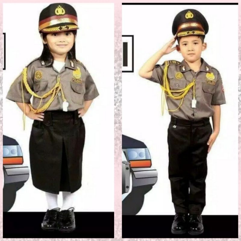 Jual Seragam polisi anak TK/polatas /baju anak polisi/setelan polisi ...