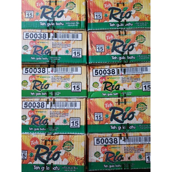 Jual Teh rio Gula Batu /1 Dus 24 pcs 180ml | Shopee Indonesia